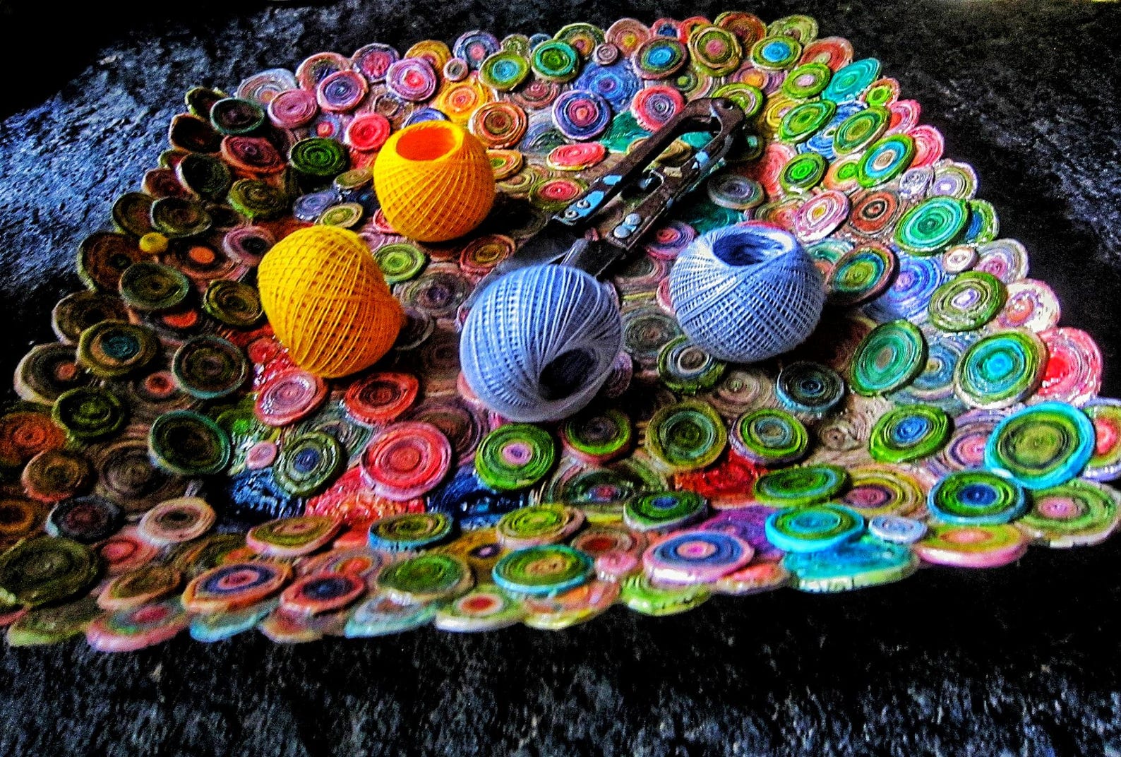 Recycle Paper Quilling Plate,paper Quilling,square Plate Decor,paper ...