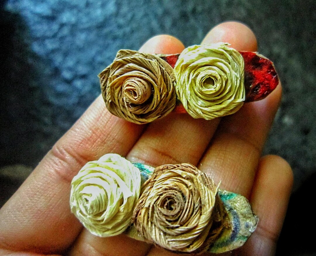 Corn Husk Rose Hair Clips: Natural Autumn Hair Accessories - Etsy