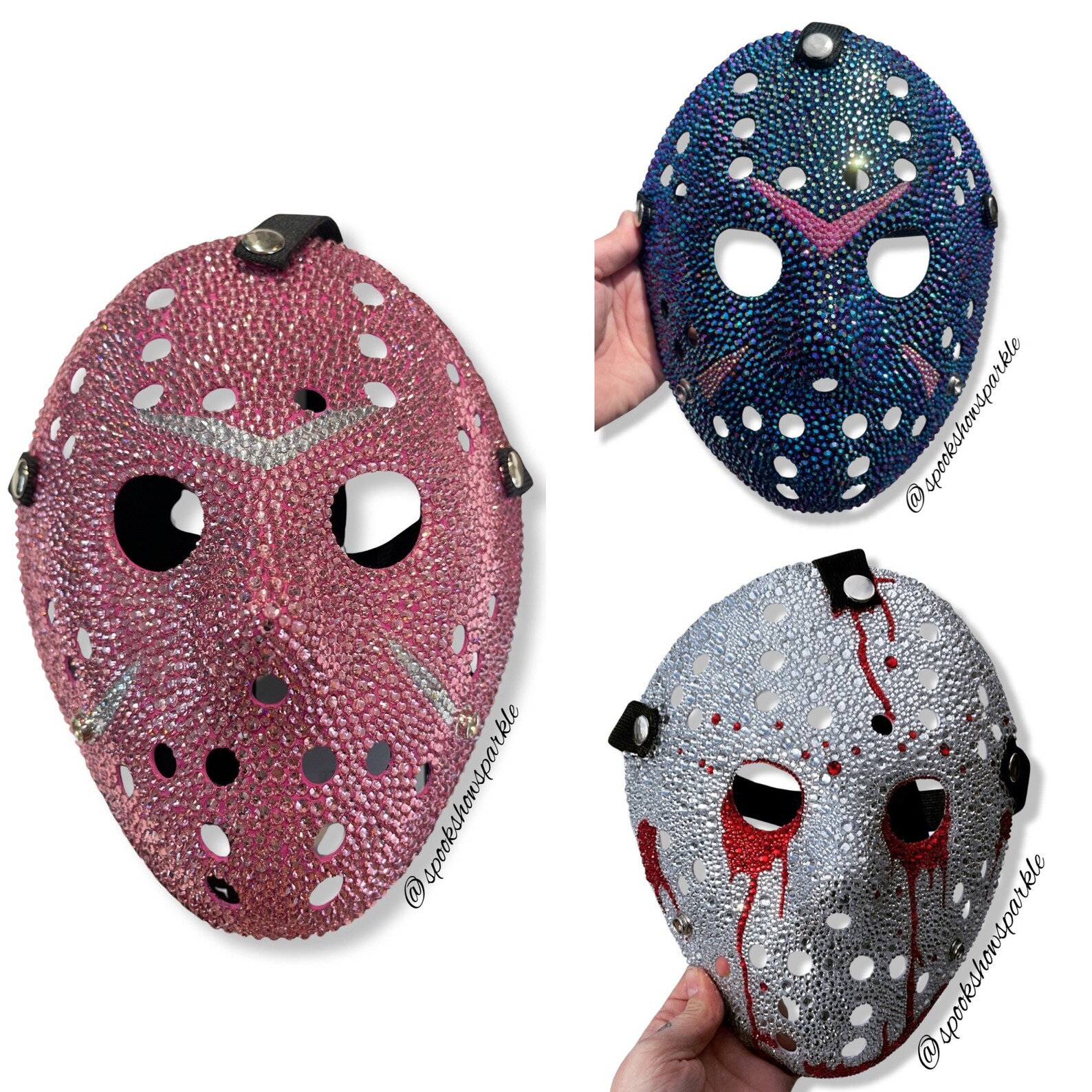Bling Jason Mask- Bedazzled, Bloody, Galaxy - Etsy