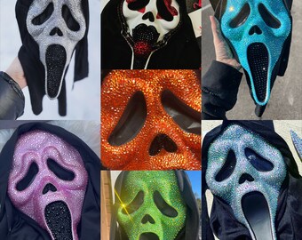 Bedazzled Rhinestone Ghostface Mask - Etsy