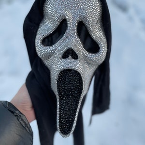 Bling Ghostface Scream Mask - Bedazzled Rhinestone Crystalized - Etsy