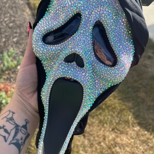 Bling Ghostface Scream Mask - Bedazzled Rhinestone Crystalized - Etsy