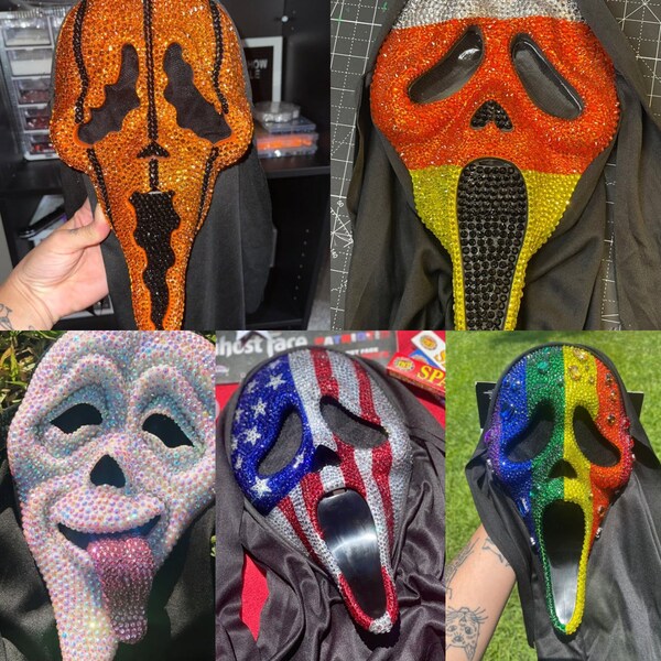 Bedazzled Scream Mask - Etsy