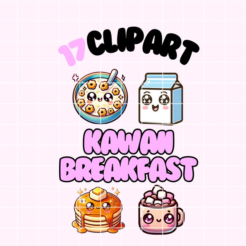 Kawaii Food Clipart - Etsy
