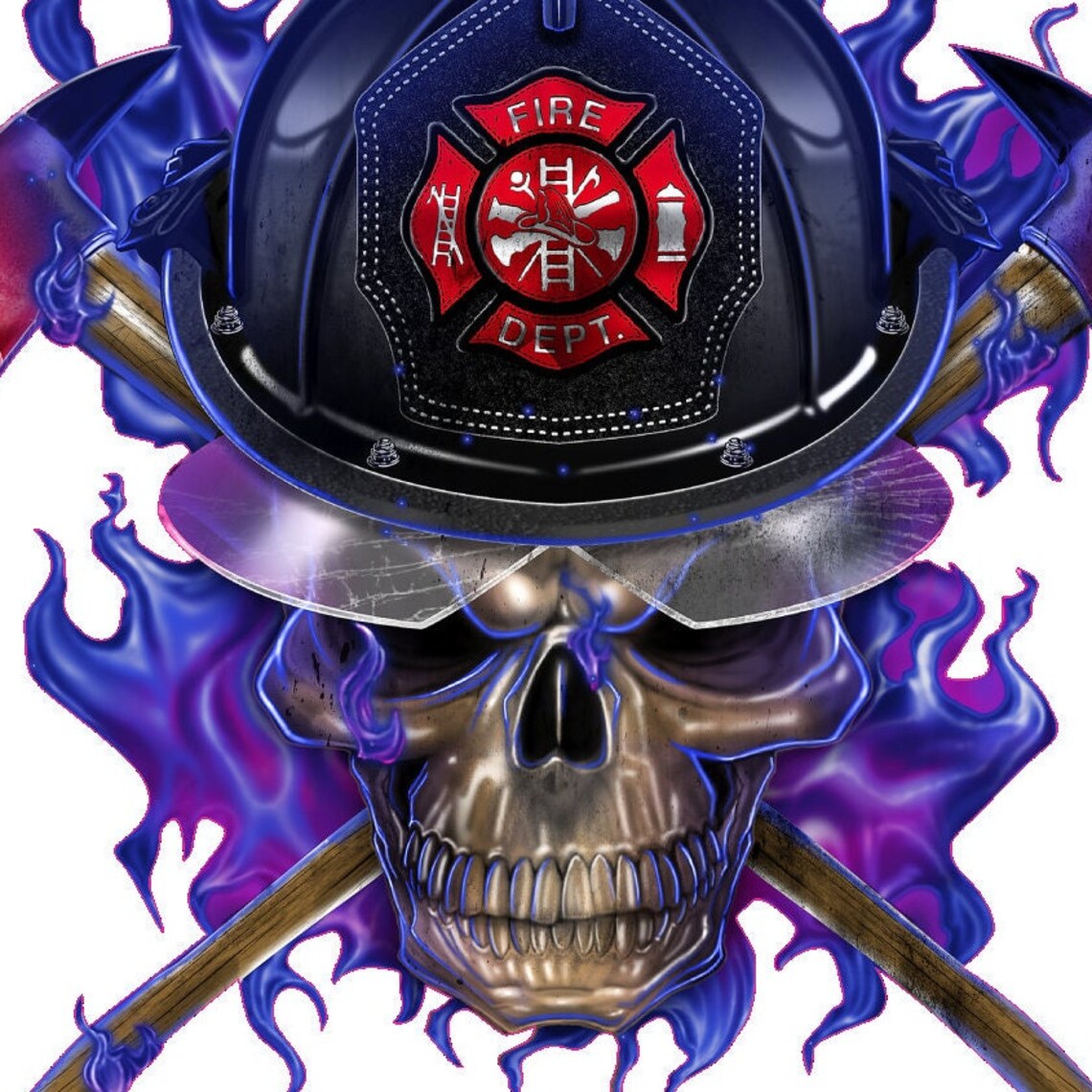 Purple Fire Skull Emblem Download, Fire Skull Download, Full Color ...