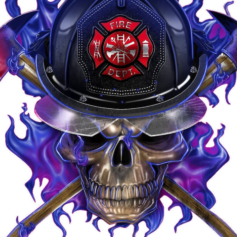 Purple Fire Skull Emblem Download, Fire Skull Download, Full Color ...