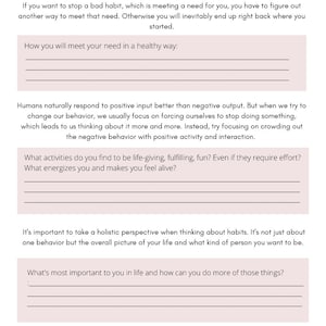 Therapy and Coaching Habit Change Worksheets - Etsy