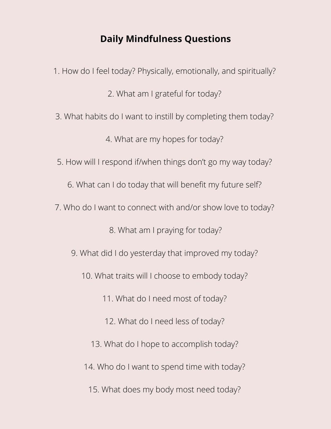 Daily Mindfulness Prompts - Etsy