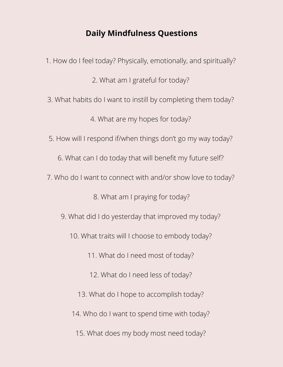 Daily Mindfulness Prompts - Etsy