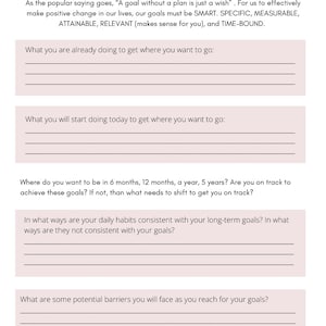 Therapy and Coaching Habit Change Worksheets - Etsy