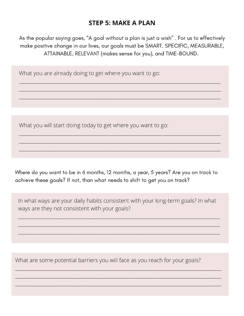 Therapy and Coaching Habit Change Worksheets - Etsy