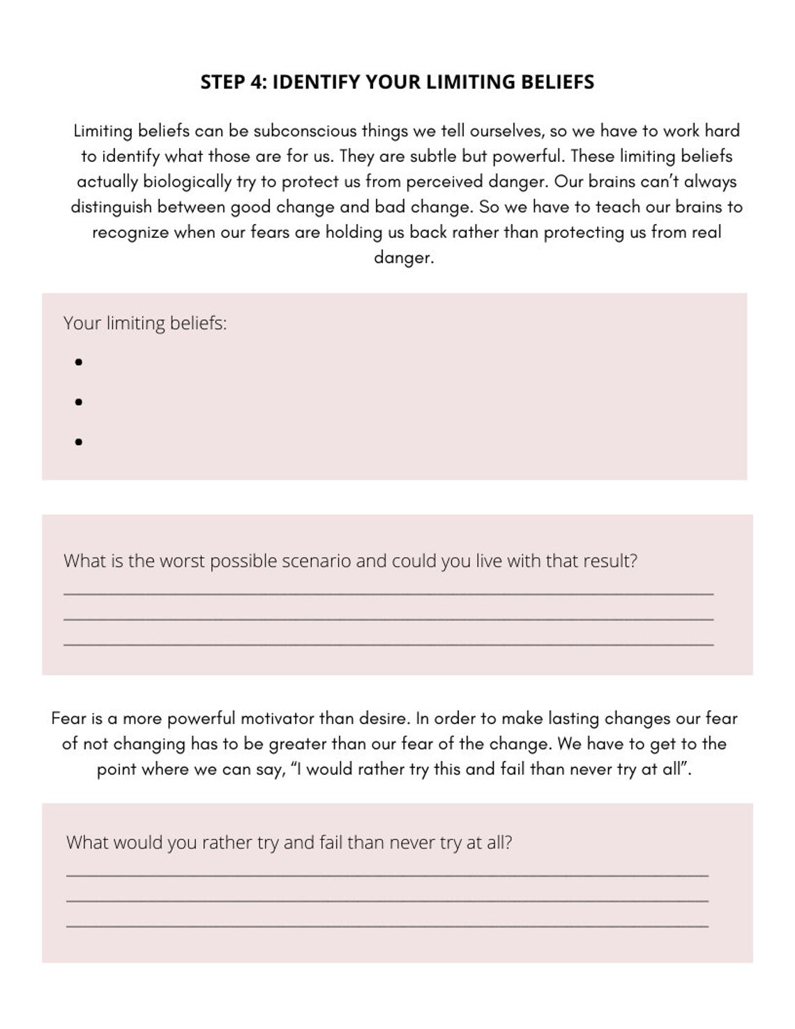 Therapy and Coaching Habit Change Worksheets - Etsy