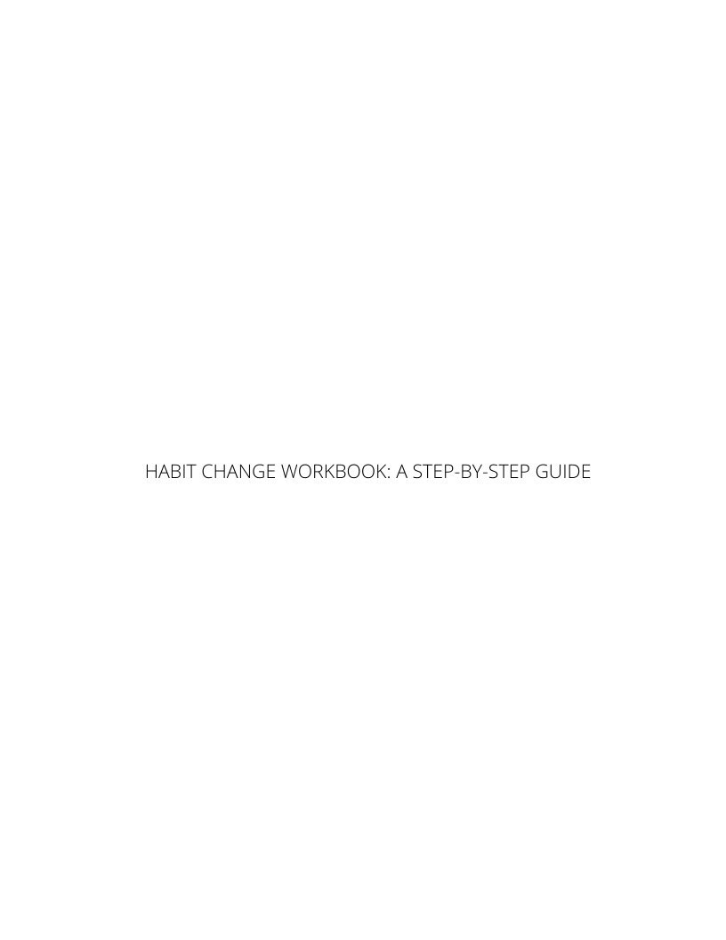 Therapy and Coaching Habit Change Worksheets - Etsy