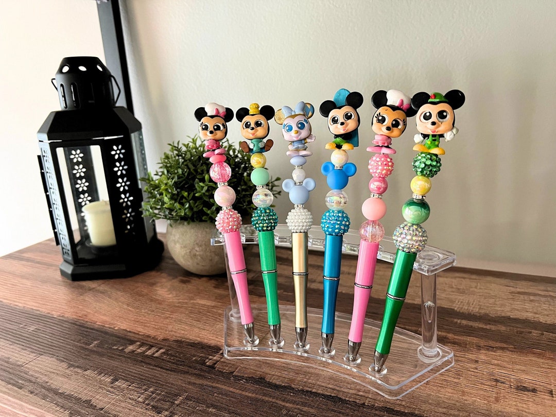 Minnie and Mickey Beaded Character Ballpoint Pen, Parks Autograph Pen ...