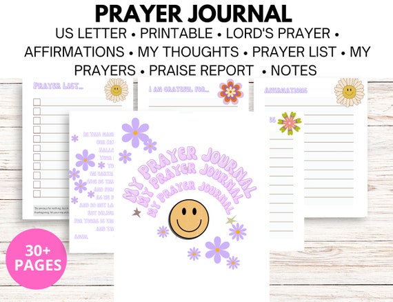 PRAYER JOURNAL PRINTABLE Prayer Journal for Women Prayer - Etsy