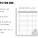 MEDICATION TRACKER PRINTABLE, Template, Bullet Journal, Sheet, Medicine ...