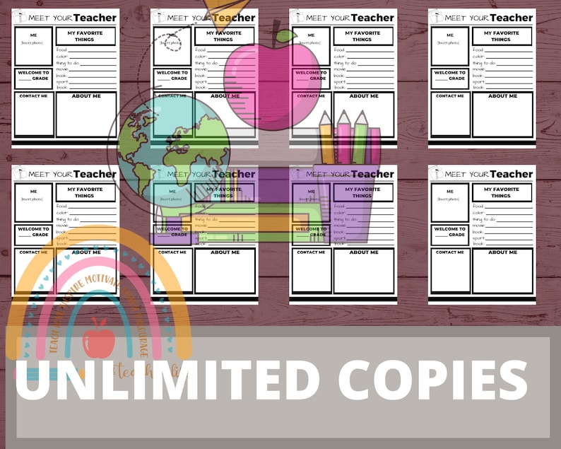 MEET THE TEACHER Printable Teacher Door Sign Meet the - Etsy