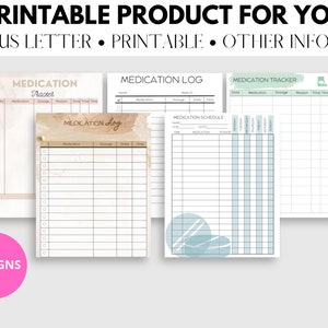 MEDICATION TRACKER PRINTABLE Template Bullet Journal Sheet - Etsy