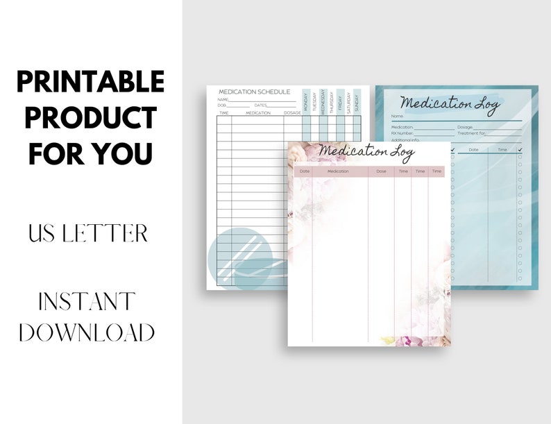 MEDICATION TRACKER PRINTABLE Template Bullet Journal Sheet - Etsy