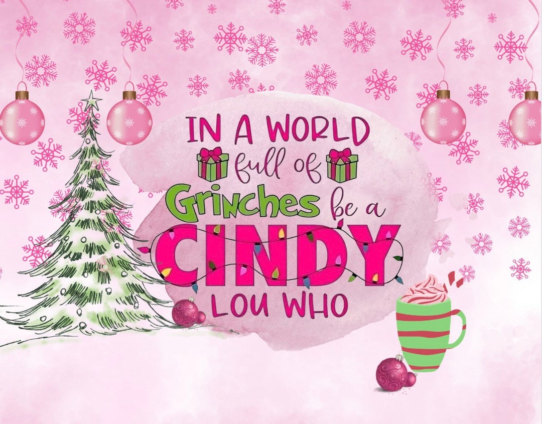 Pink Cindy Lou Who Print Tumbler - Etsy