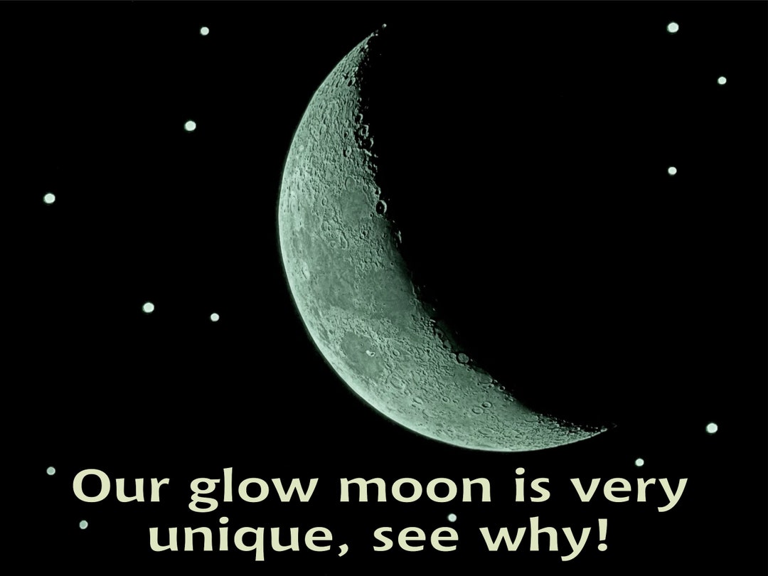 FREE Same Day Shipping! Glow in the Dark Crescent Moon, 10 Hour Glow ...