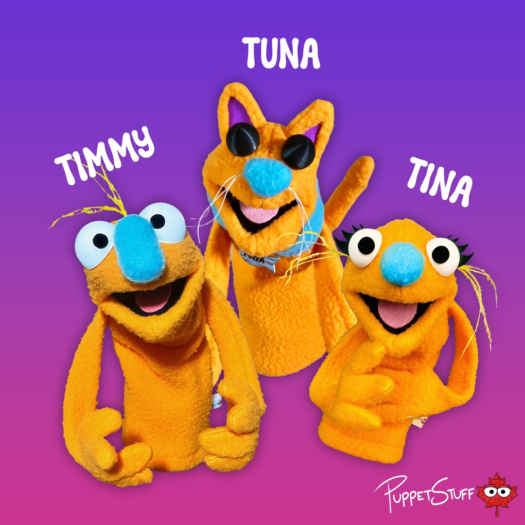 Timmy, Tina and Tuna Hand Puppets - Etsy Canada