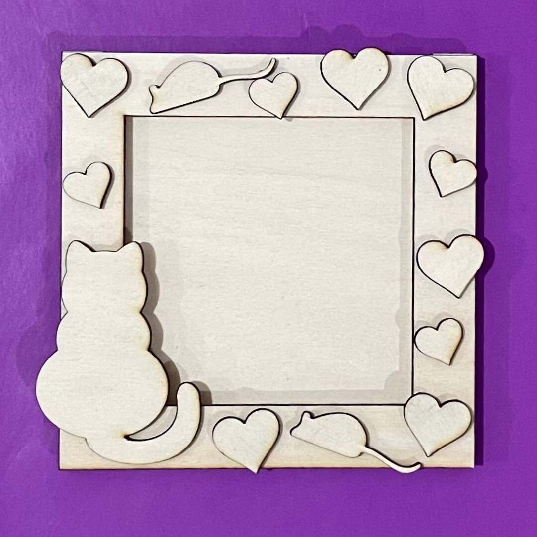 DIY Photo Frame Kit Cat - Etsy
