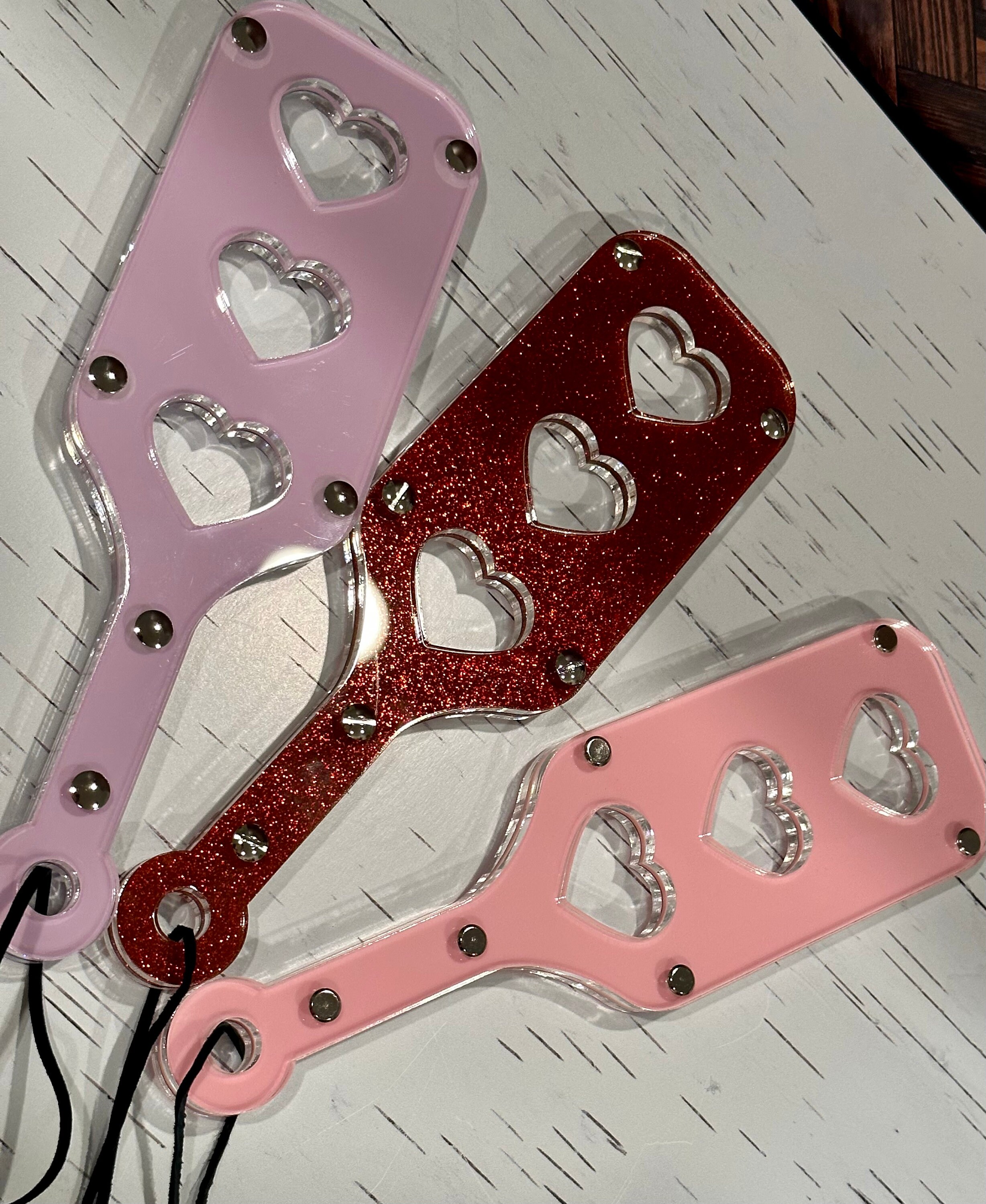 Bleeding Heart Acrylic Spanking Paddle, Acrylic Paddle, BDSM Paddle ...