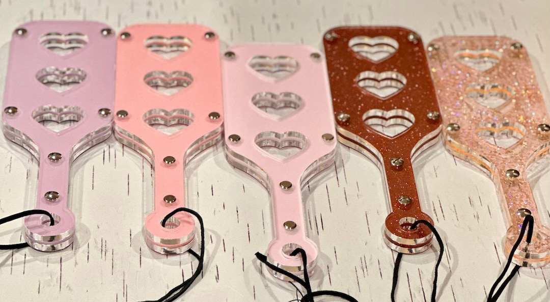 Bleeding Heart Acrylic Spanking Paddle, Acrylic Paddle, BDSM Paddle ...