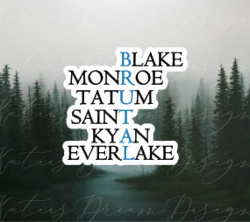Brutal Boys of Everlake Prep Names Sticker licensed - Etsy