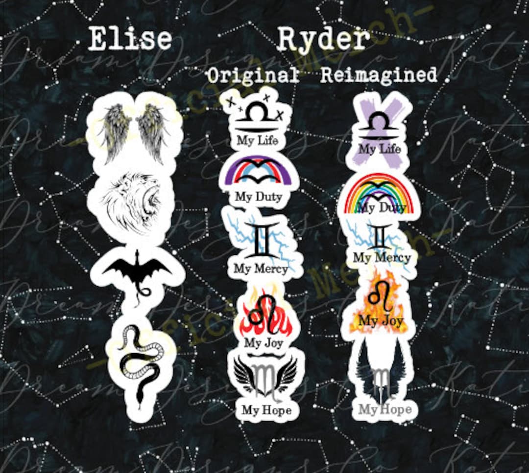 Ruthless Boys of the Zodiac: Elise & Ryder's Tattoos ***licensed ...
