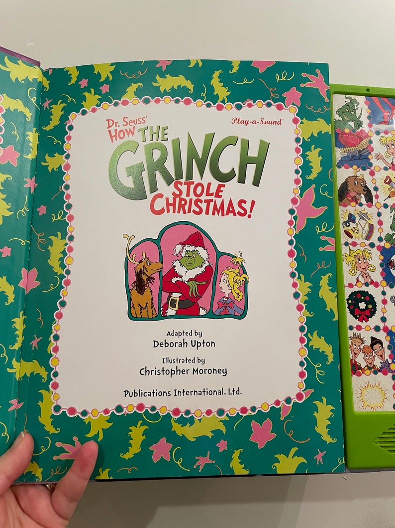 WORKING Dr. Seuss How the Grinch Stole Christmas Play a Sound Hardcover ...