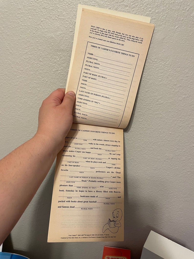 Caper the Friendly Ghost Mad Libs From 1995 by Roger Price and Leonard ...