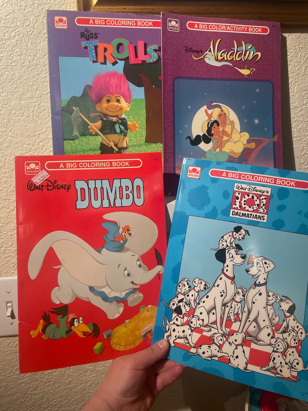 Vintage A Big Color Activity Book. Aladdin, Dumbo, Trolls and 101 ...