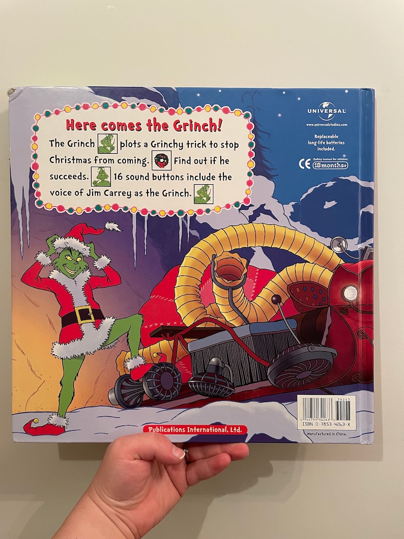 WORKING Dr. Seuss How the Grinch Stole Christmas Play a Sound Hardcover ...