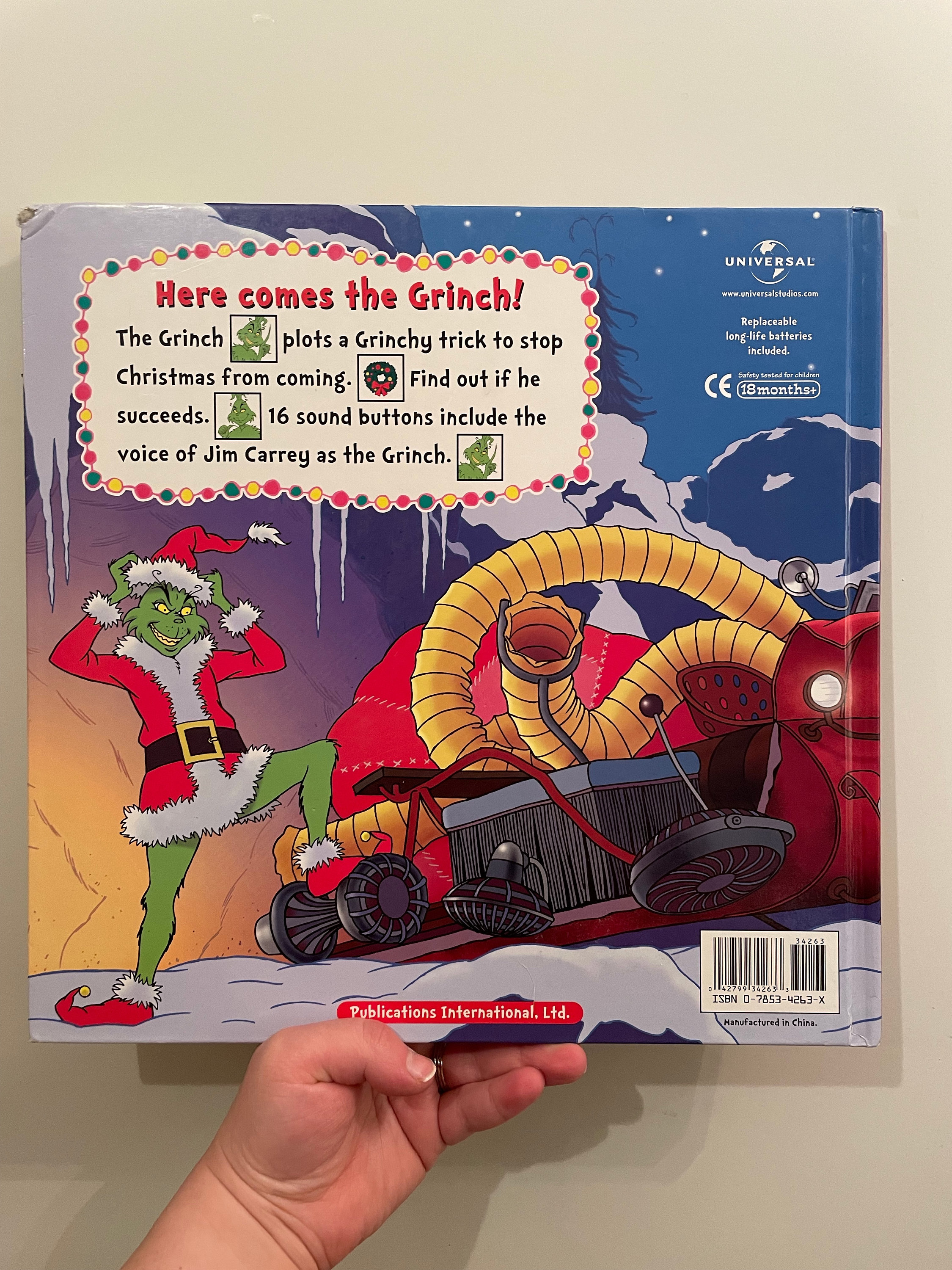 WORKING Dr. Seuss How the Grinch Stole Christmas Play a Sound Hardcover ...