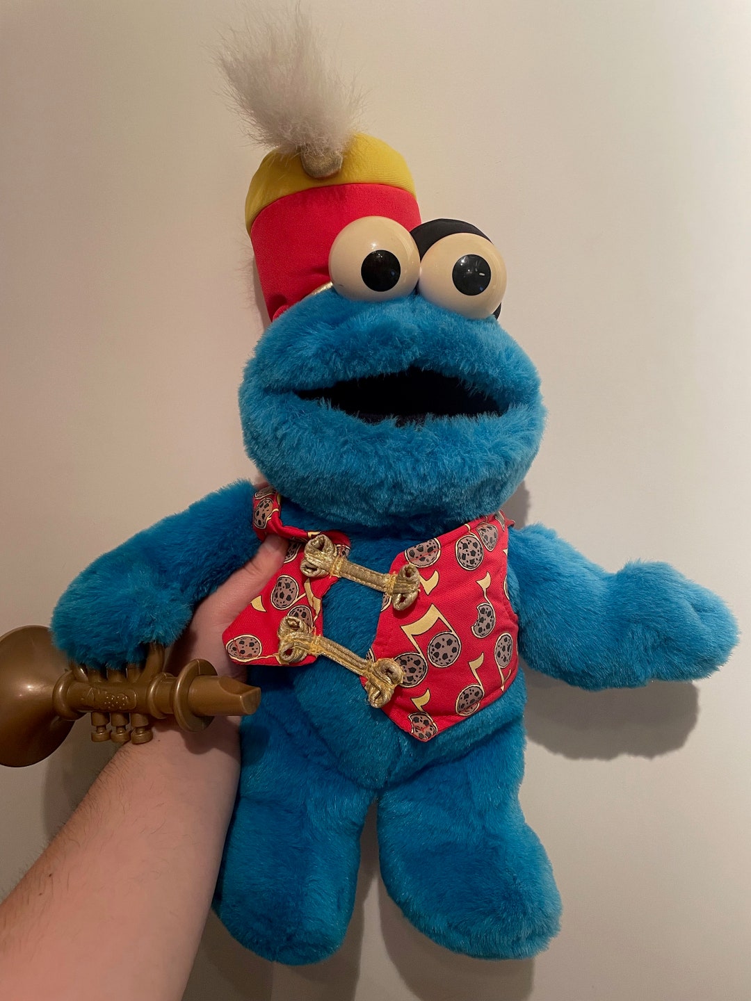 Cookie Monster Tyco Trumpet Playing 1999 Singing Plush - Etsy