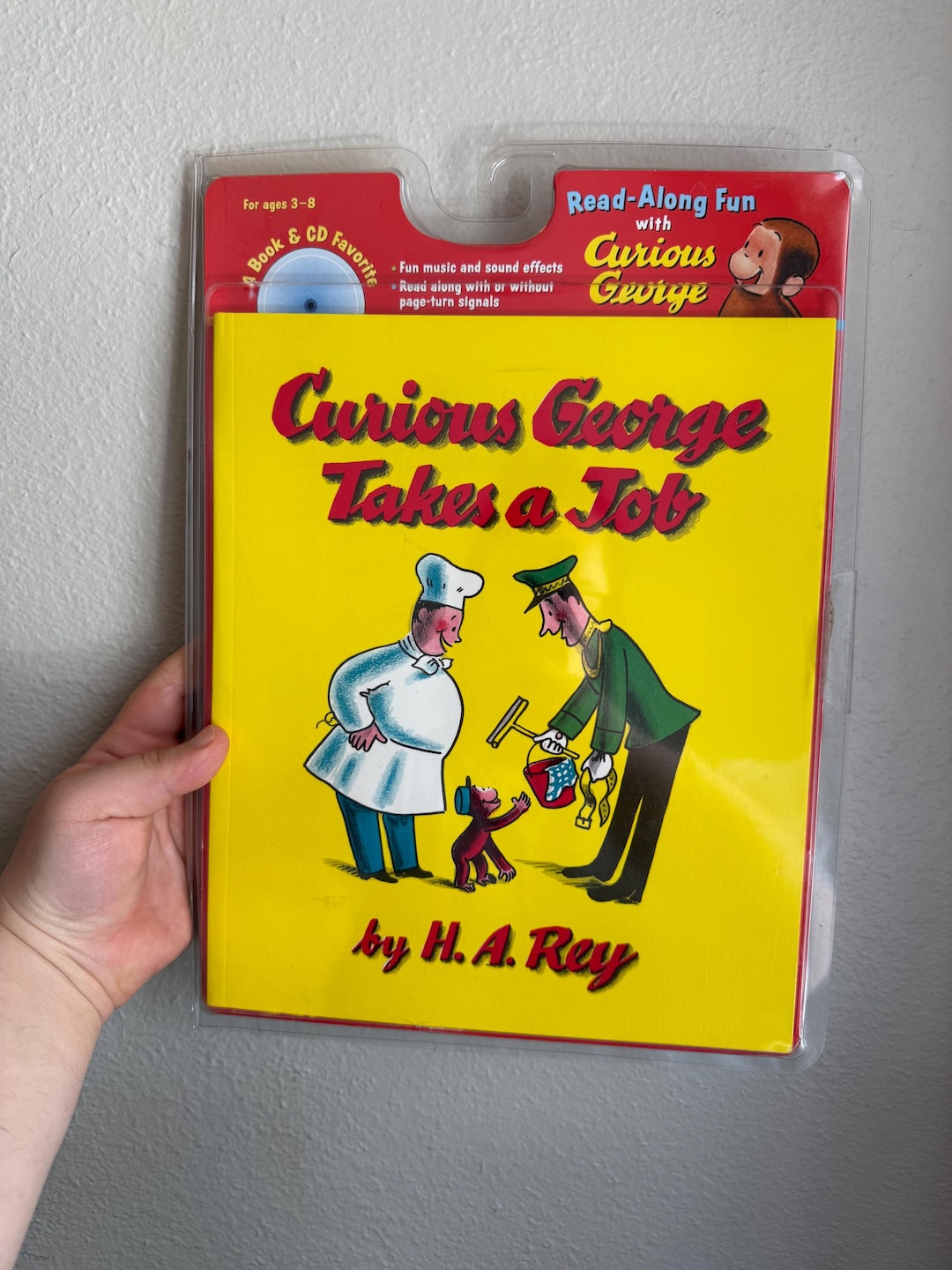 Curious George Takes a Job Book With Cd,read Along - Etsy
