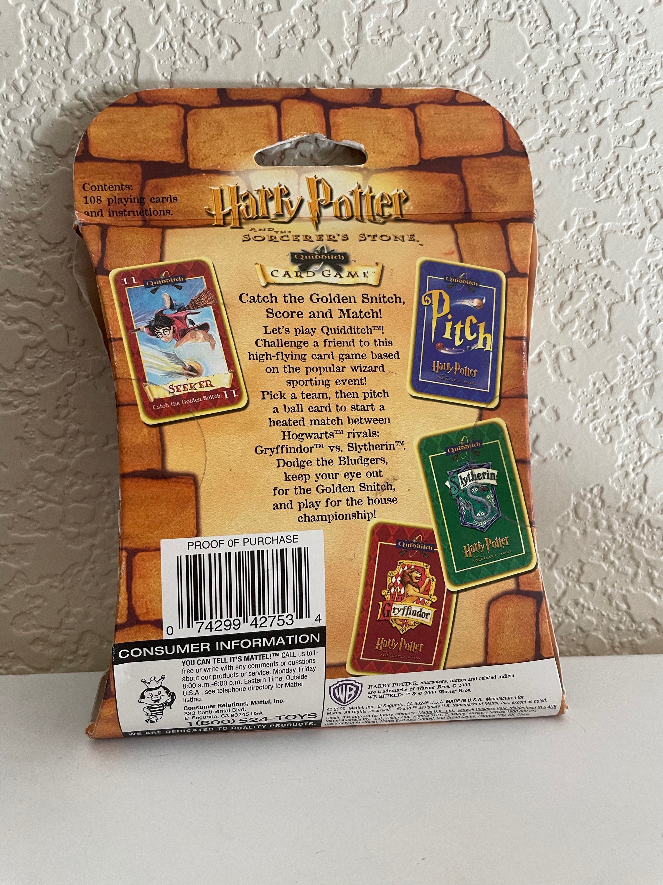 Harry Potter and the Sorcerer's Stone Quidditch Card Game 2000 - Etsy