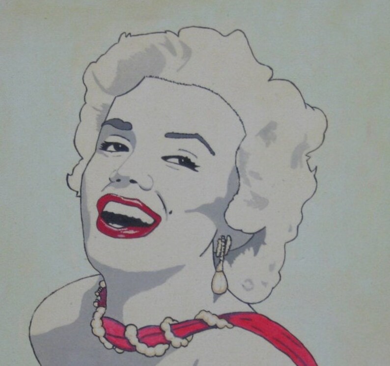 Marilyn Munroe - Original Pen & Ink Drawing on Panel - Including Black ...