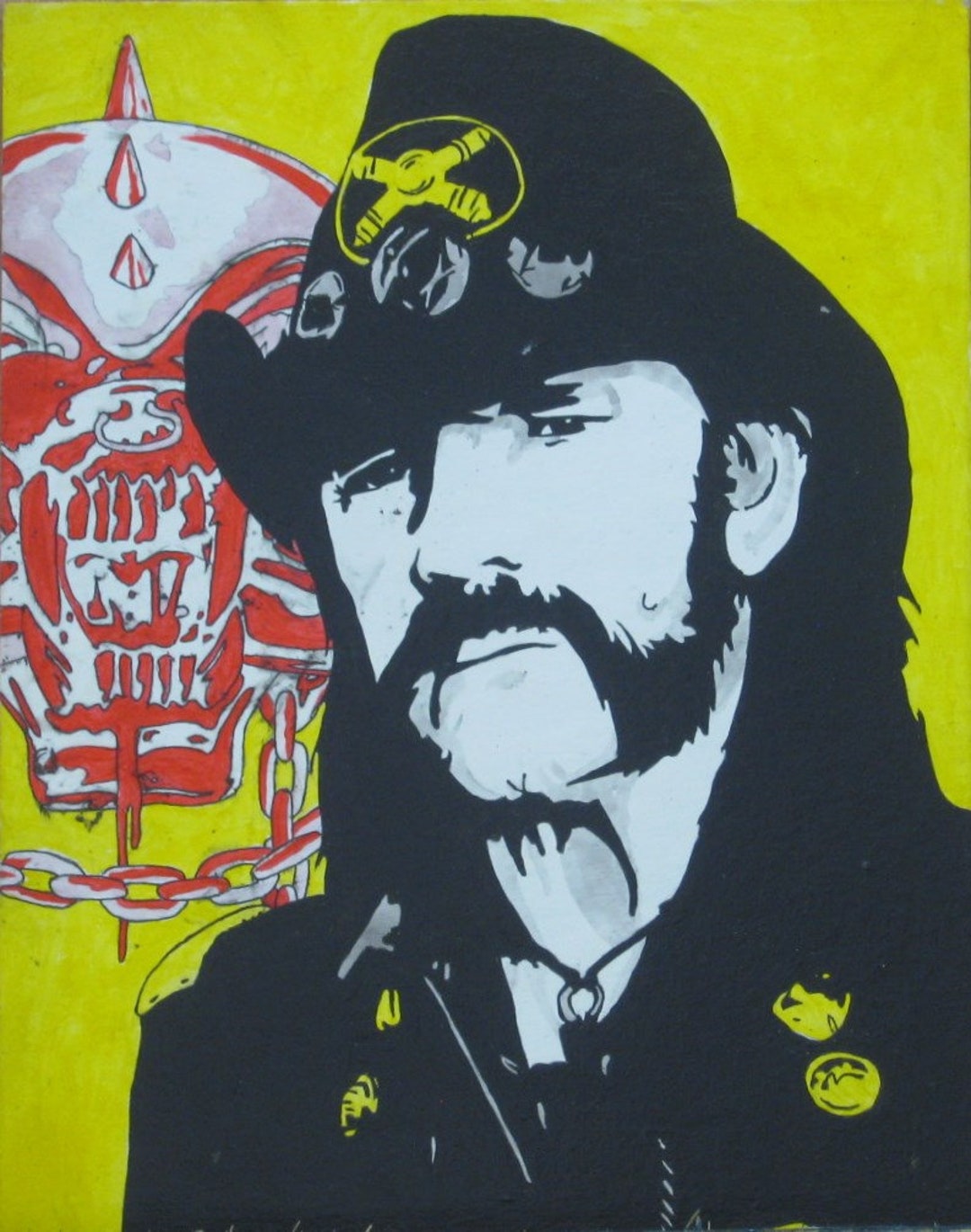 Lemmy From Motorhead - Original Pen & Ink Drawing on Panel - Including ...