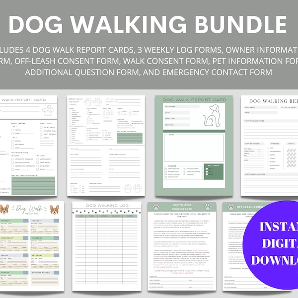 Dog Walking Consent Form Template - Etsy