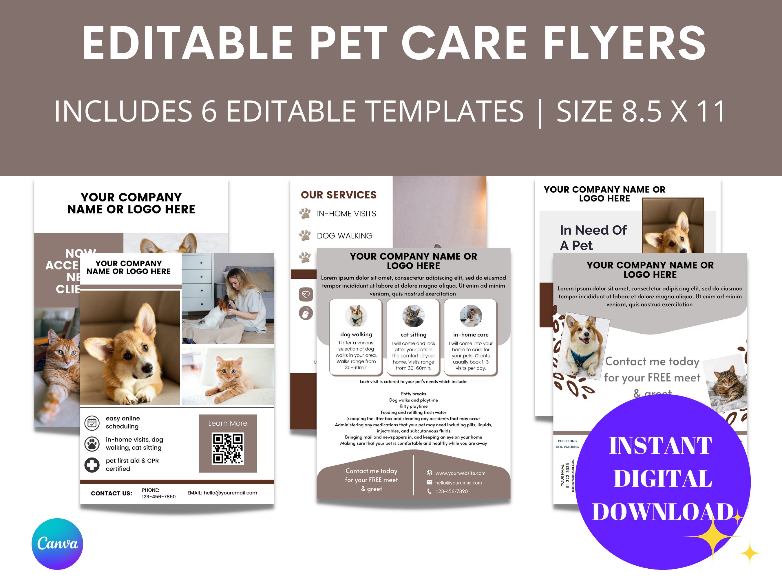Pet Sitting Flyers Template Free