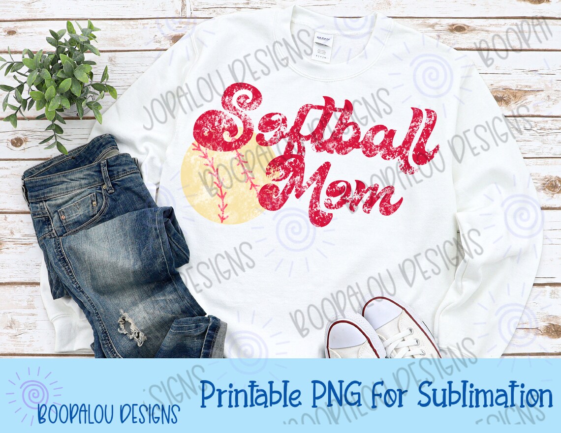 Distressed Softball Mom PNG, Sports Design (digital Download) - Etsy