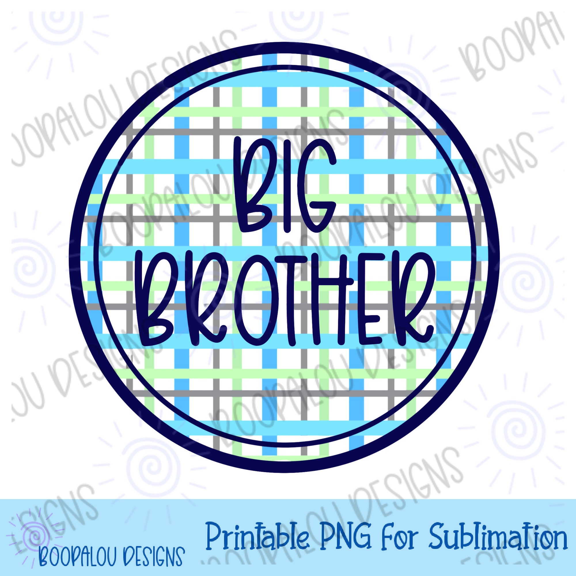 Big Brother Little Brother Blue Plaid PNG Bundle, PNG for Sublimation ...