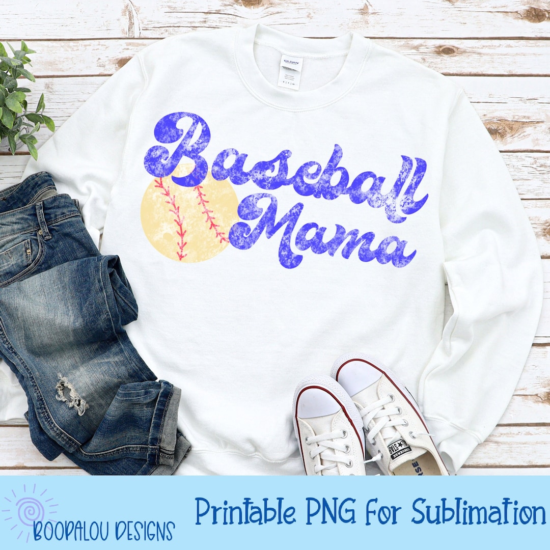 Royal Blue Distressed Baseball Mama PNG, Baseball Mama PNG, Distressed ...