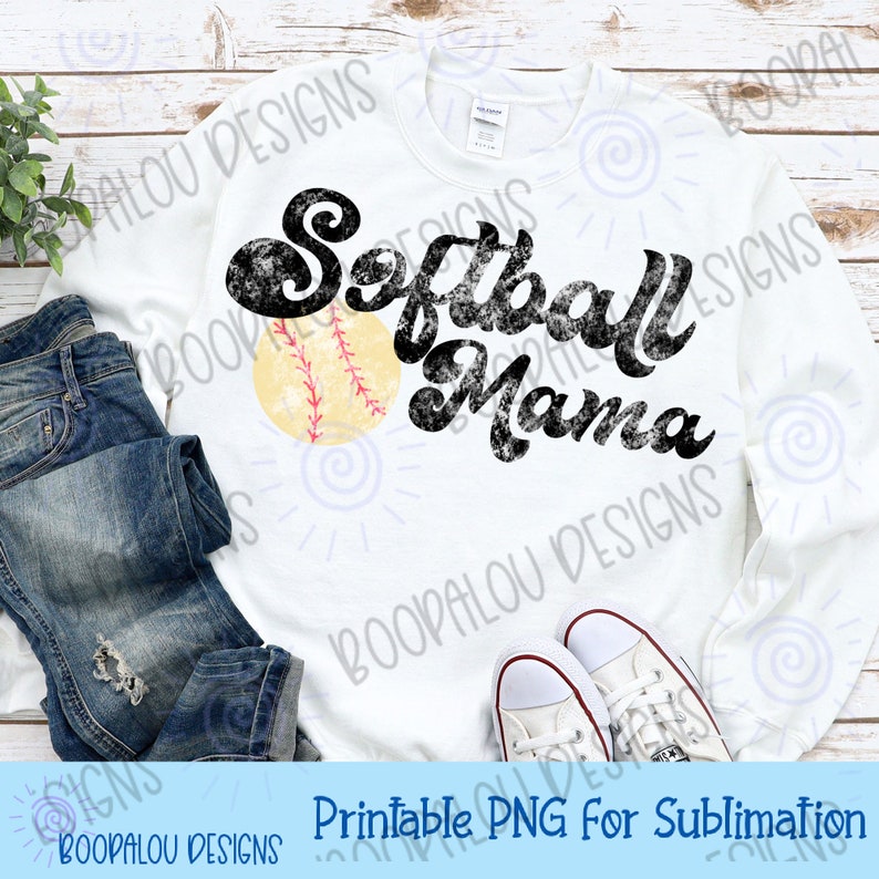 Distressed Softball Mama PNG, Sports Mom Design (digital Download) - Etsy
