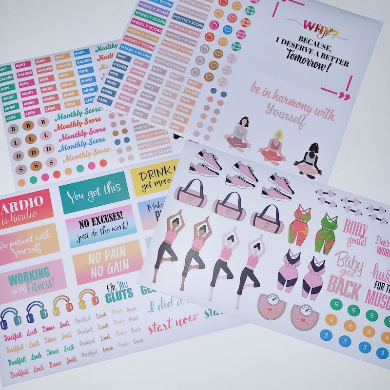 Fitness Stickers - Etsy