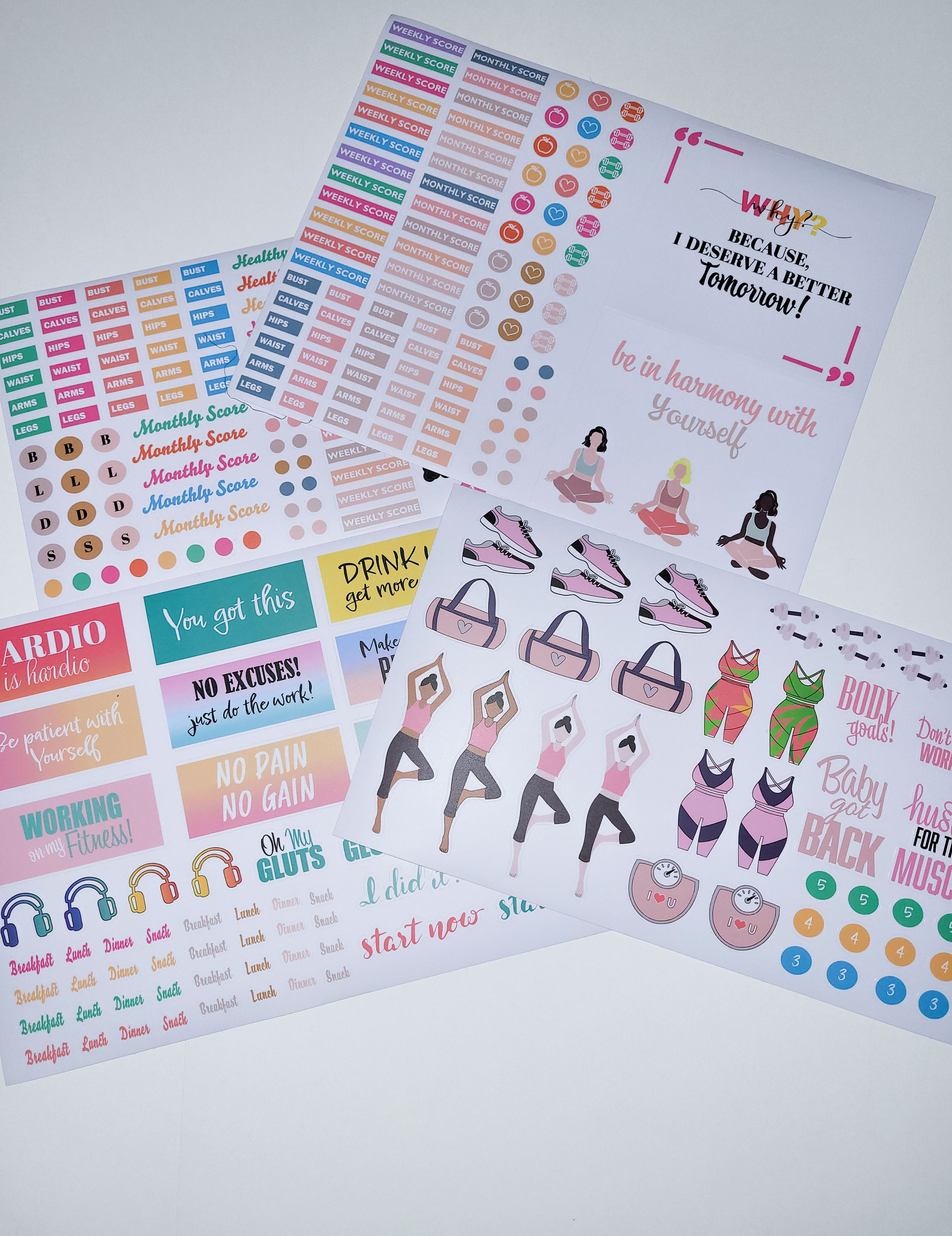 Workout Stickers I Exercise Stickers I Fitness Goals Stickers I Fitness ...