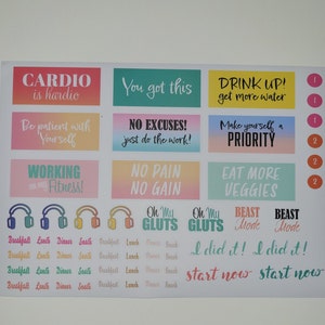 Workout Stickers I Exercise Stickers I Fitness Goals Stickers I Fitness ...